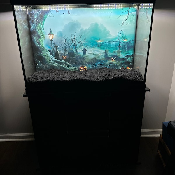 Aquarium / Terrarium Background / Halloween - Spooky - Cemetary ...