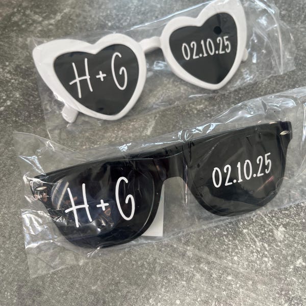 DIY STICKERS for Wedding SUNGLASSES| |wedding Personalised Sunglasses ...