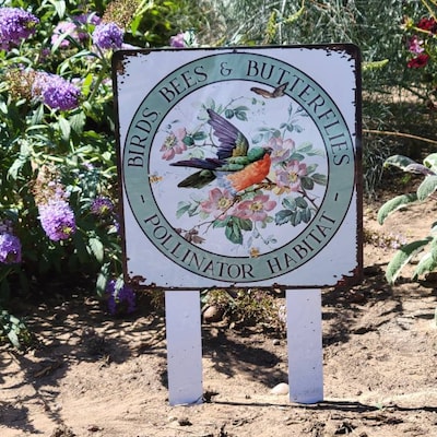 Native Plants Garden Art Metal Sign, Bringing Nature Home Decor ...