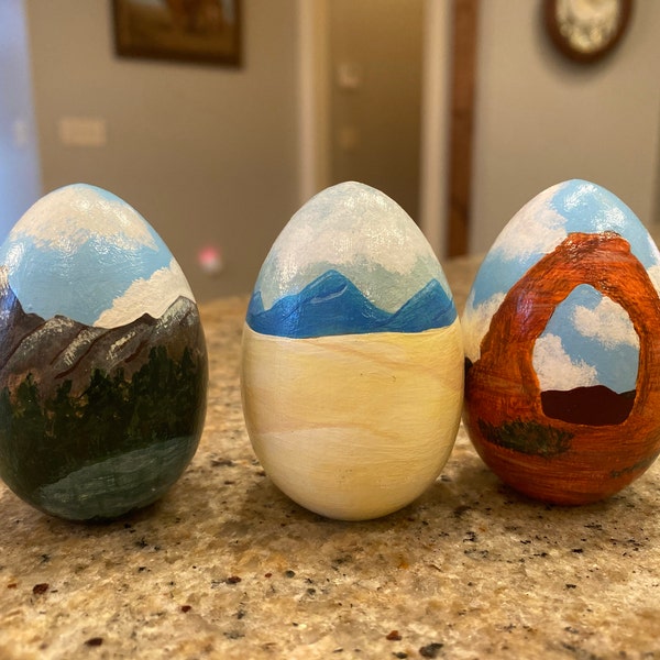 Custom Painted Wooden Easter Eggs - Etsy
