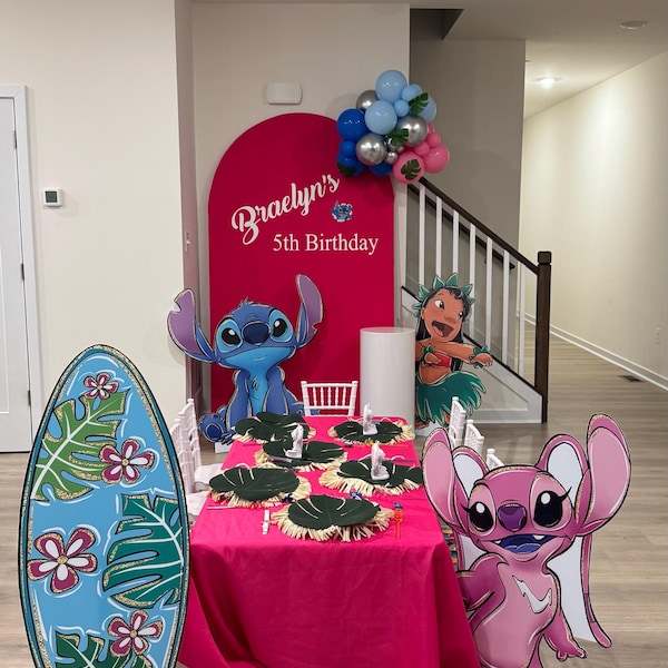 Lilo and Stitch Cutout Set, Party Decor, Birthday Party Props, Surf ...
