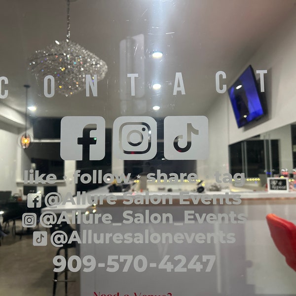 Printable Store Hours Decal | Business Hours Decal | Custom Storefront ...