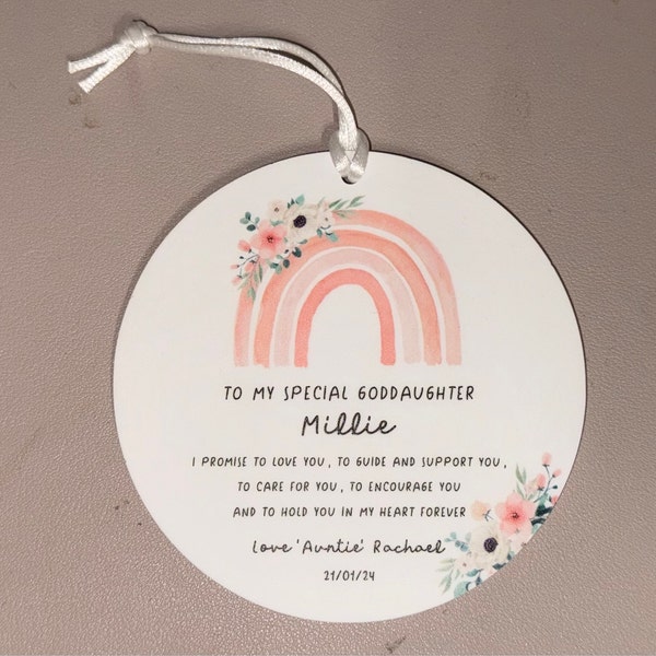 Personalised Goddaughter Gift | Christening Keepsake Plaque | Godparent ...