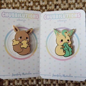 Cute Chubby Eeveelution Kawaii Fox Animal Eevee Enamel Pin | Etsy