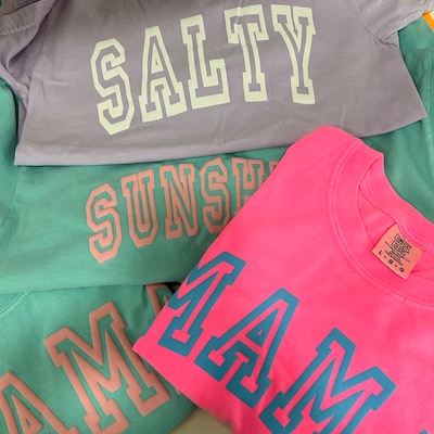 Personalized Puff Print T-shirt - Etsy