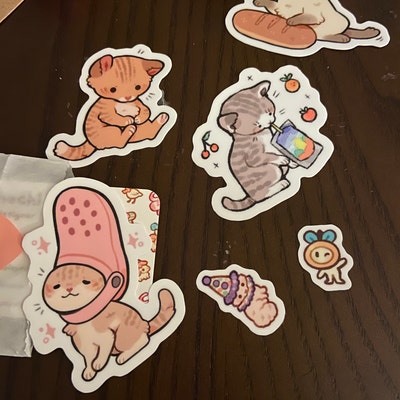 Feline Friends Sticker Set of 4 / Cat Meme Stickers / Kitten Stickers ...