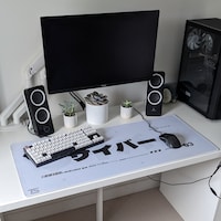 Techsource Mousepad Topo White XL, 2XL and 3XL With Stitched Edges ...