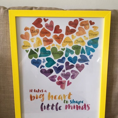 8x10 Teacher Appreciation Heart JPEG, Instant Download, Do It Yourself ...