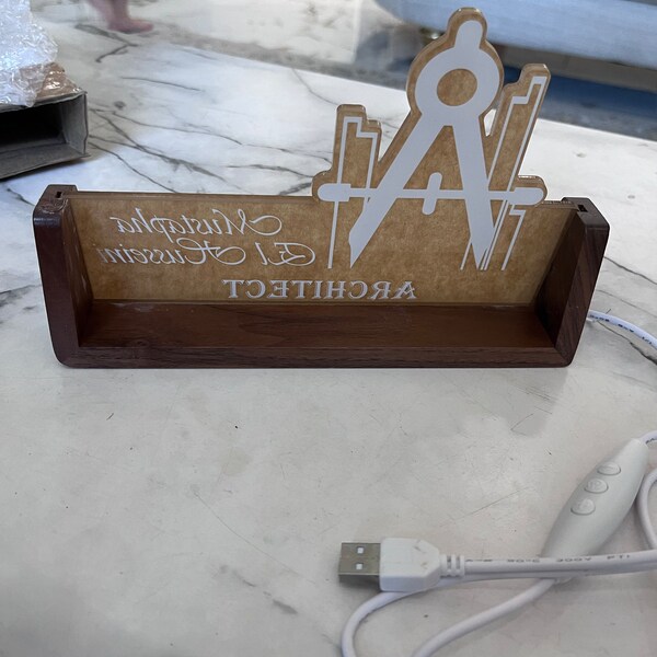 Custom Excavator Desk Name Plate Wedge, Personalized Nameplate Office ...