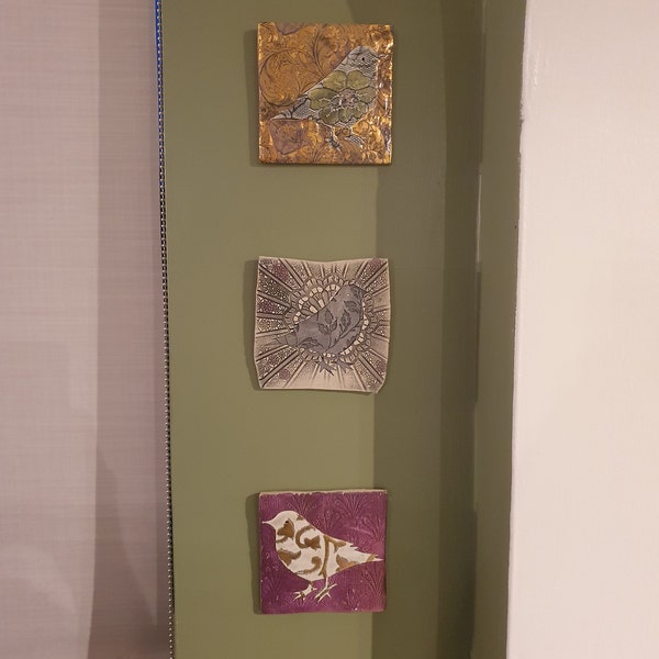 Ceramic Lapwing Collage Bird Tile - Etsy