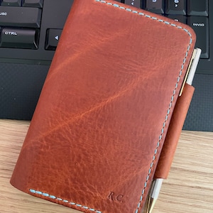 Leather Notebook Wallet, EDC, Small Wallet, Free Pen & Notebook, Full ...