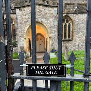 Please Close the Gates Thank You Sign. Sticker / Plastic .. Gate Sign ...