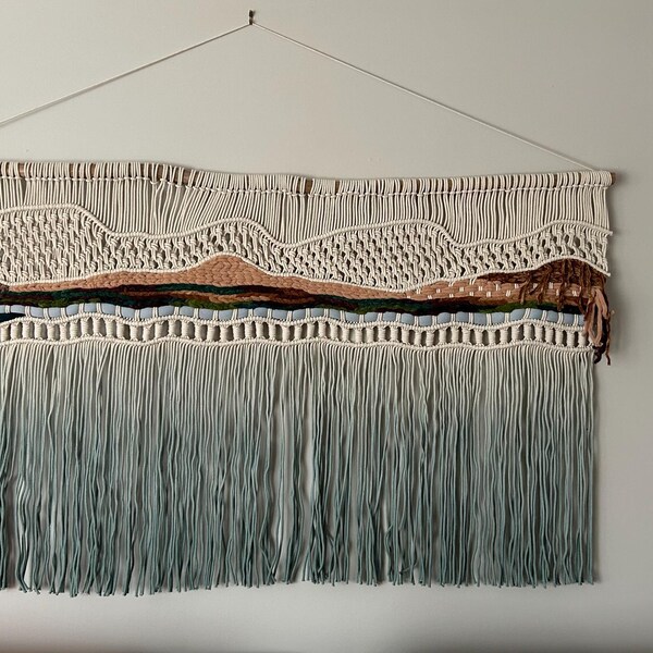 Macrame Wall Hanging, Tapestry Hanging, Large Macrame, Modern Farmhouse ...