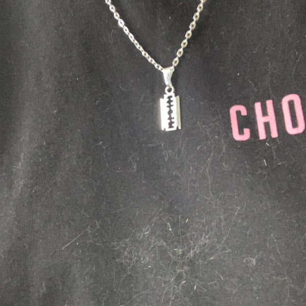 Razor Blade Silver Necklace & Pendent | Emo Goth Cool Fashion Rock ...