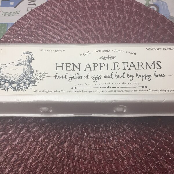 Egg Carton Label, Editable Egg Carton Label, DIY Farm Label ...