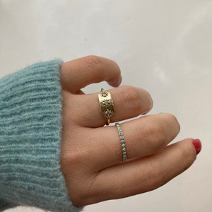 Tiny Minimal Diamond Ring Index Finger Ring Dainty Diamond | Etsy