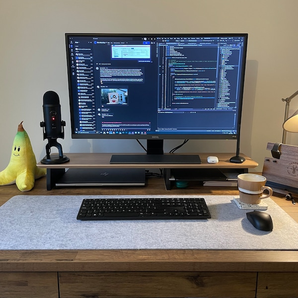 Vertical Laptop Stand Premium Black Wood Clamshell Stand Vertical for ...