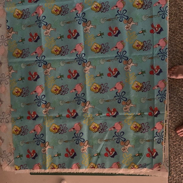 Spongebob Squarepants Fabric Spongebob Patrick Fabric Cotton Cartoon ...