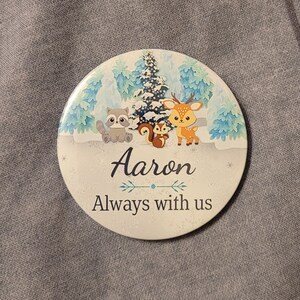 Personalised Christmas Pin Badge, Candy Cane, Button Badge, Work Staff ...