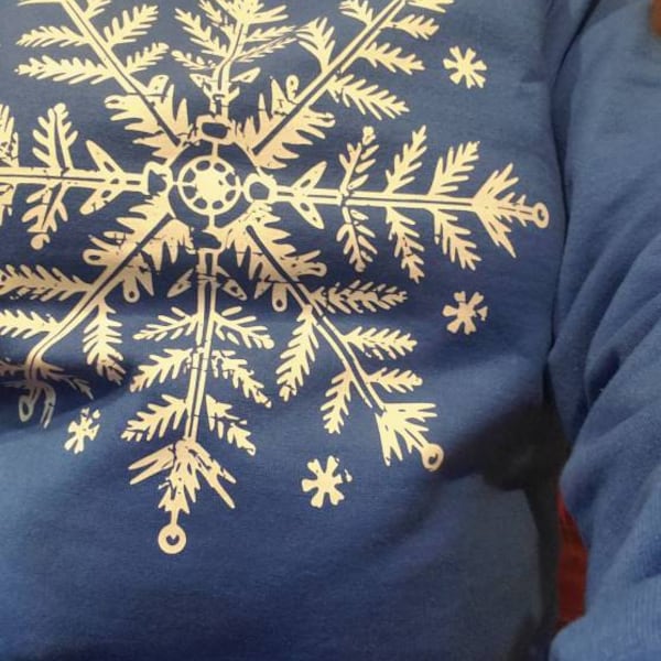 Snowflake Winter Christmas Sweatshirt, Christmas Snowflake Sweater ...