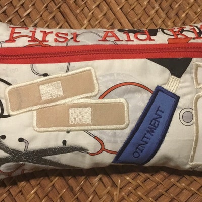 ITH First Aid Zipper Bag, in the Hoop Zipper Bag, Medical Zipper Bag ...