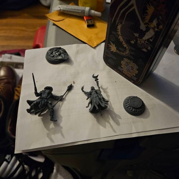 Evil Wizard Miniature | Dark Sorcerer Warlock PC NPC | Dnd Pathfinder ...