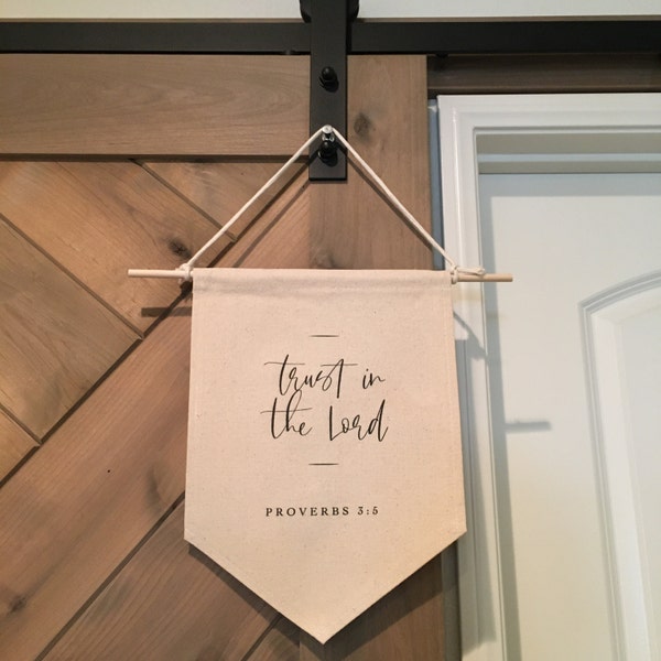 Trust in the Lord, Proverbs 3:5 Hanging Wall Canvas Banner and Wall ...