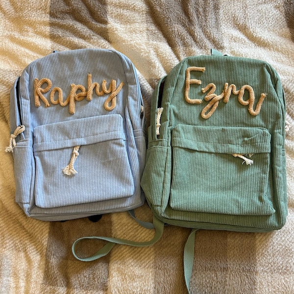Personalized Baby Backpack,hand Embroidered Kids Backpack, Cute Mini ...