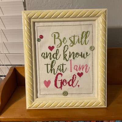 Psalm 46:10 Bible Verse Cross Stitch Pattern be Still and Know That I ...