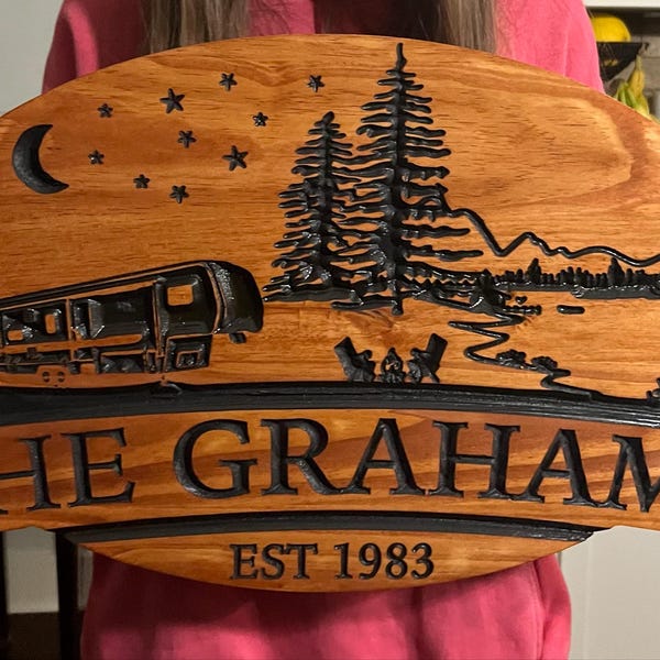 RV Sign, Camper Sign, Engraved Rv Sign, Campsite Flag, RV Flag Hanging ...