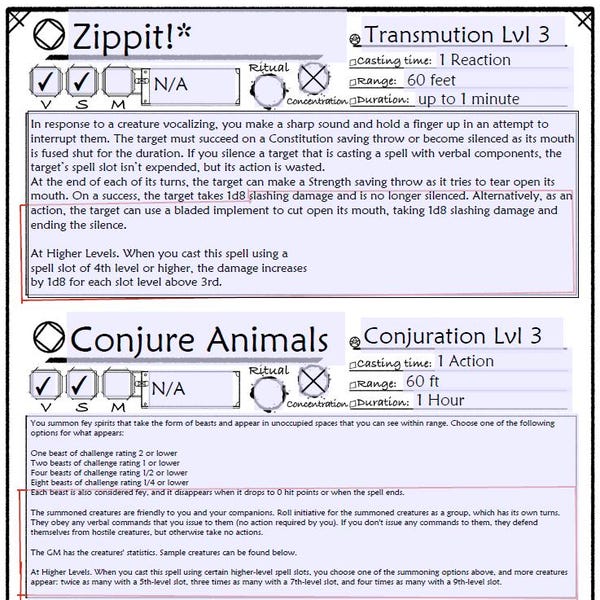PDF Spell Book & Binder | Dnd Prop | Printable Form Fillable PDF for ...