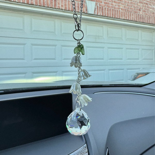Pearl Lily of the Valley Car Rear View Mirror Accessories , Car Hanger ...