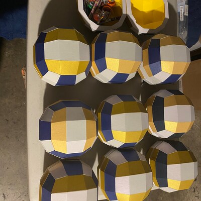 Ball Box Set/ Diy Craft/ Template PDF STUDIO SVG/ Low Poly/ Papercraft ...