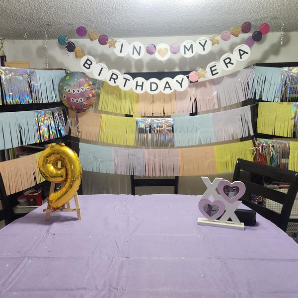 In My Birthday Era Banner Printable, Giant Friendship Bracelet Banner ...