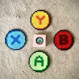 Green Alien Coasters/decal [set of 1-2] Handmade Hama Perler Beads - Etsy