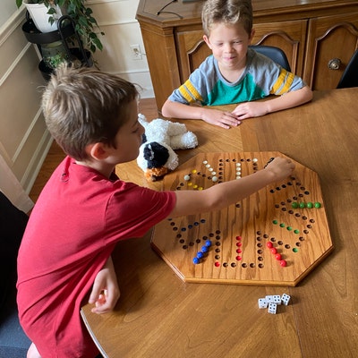 Handmade Oak Aggravation Board Game 6 Player Hexagon Board - Etsy