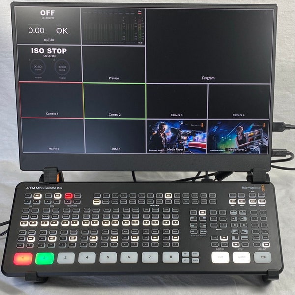 Combo Stand for "blackmagic Design ATEM Mini Extreme" Series & Thin LCD ...