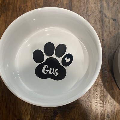 Custom Paw Name Decal Personalized Pet Vinyl Sticker Unique Pet Label ...