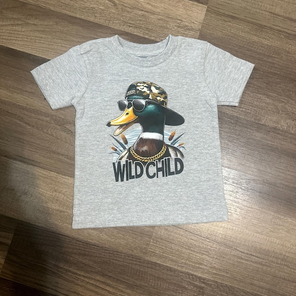 Wild Child Mallard Duck DTF Transfer: Apparel Print - Etsy