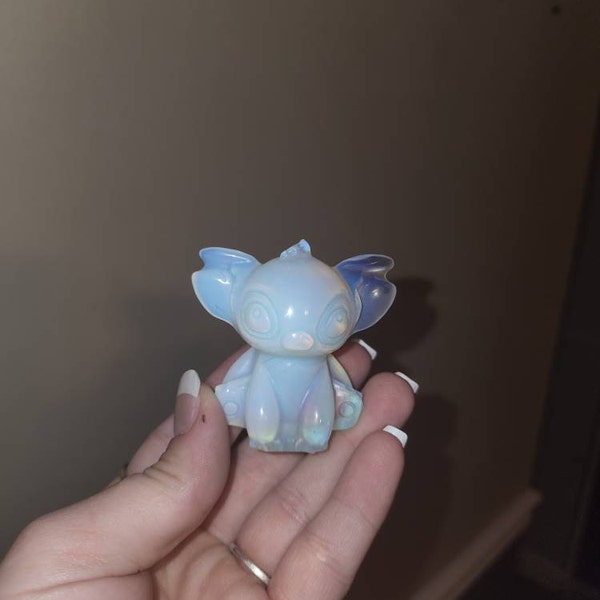 4.3'' Synthetic Opal Carved Angel, Angel Statue, Angel Gift, Angel ...