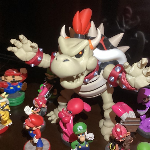 Epic 10” Dry Bowser – 3D Printed Skeleton King – Mario Collector’s Must ...