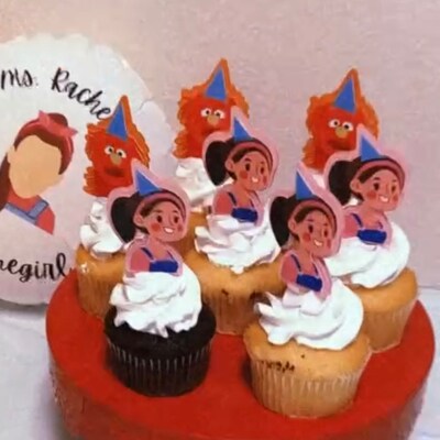 Set of 12 3D Ms. Rachel Cupcake Toppers, Ms. Rachel Birthday Party, Ms ...