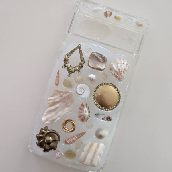 Shell Stone Mosaic Decoden Phone Case - Etsy