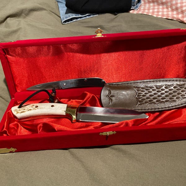 Bone Handle Knife,handmade Stag Horn Knife, Personalized Gift for Men ...