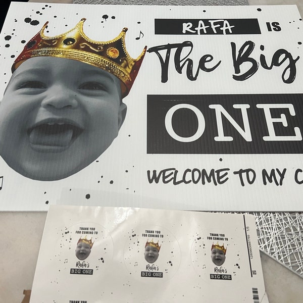 Big One Welcome Party Sign, Big One First Birthday Sign, Big One Yard ...