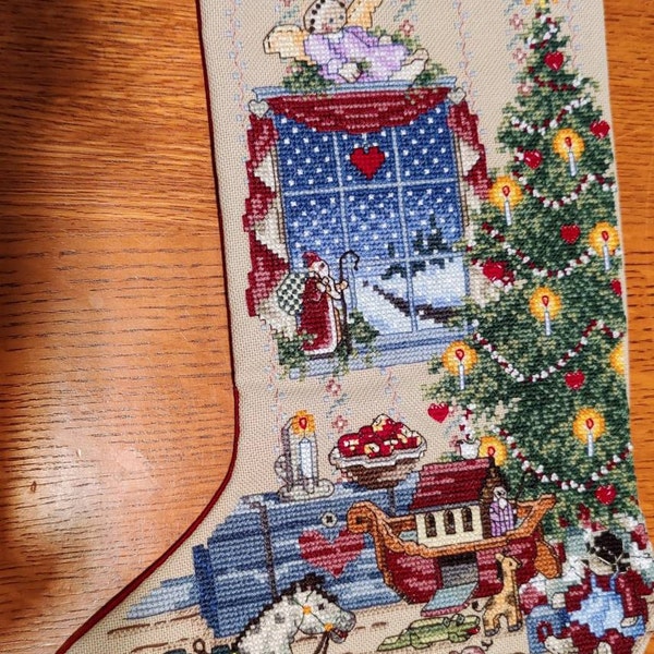 Christmas Stocking PDF Pattern Cross Stitch Embroidery Christmas ...
