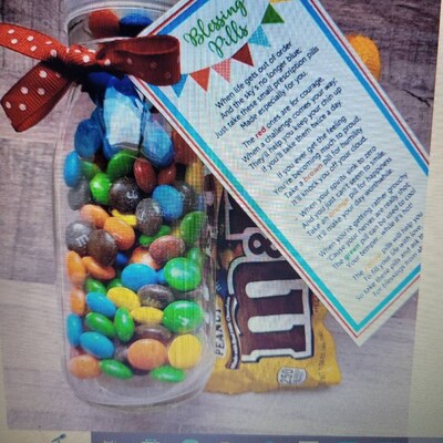 INSTANT DOWNLOAD M&ms Blessing Pills Printables Tags Gifts Treats ...