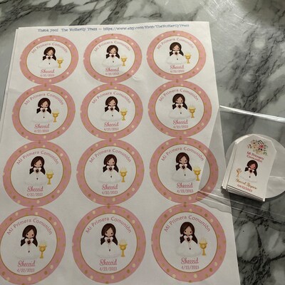 Mi Primera Comunion Sticker First Communion Favor Tag. Holy - Etsy