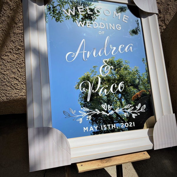 Personalized Wedding Decal DIY Wedding Signs Welcome to the Wedding of ...