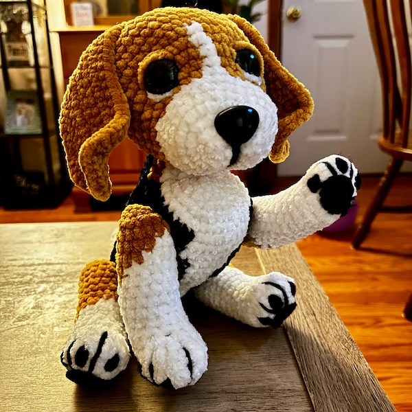 Crochet Beagle Dog Pattern, Stuffed Dog, Dog Toy, Plush Pattern ...
